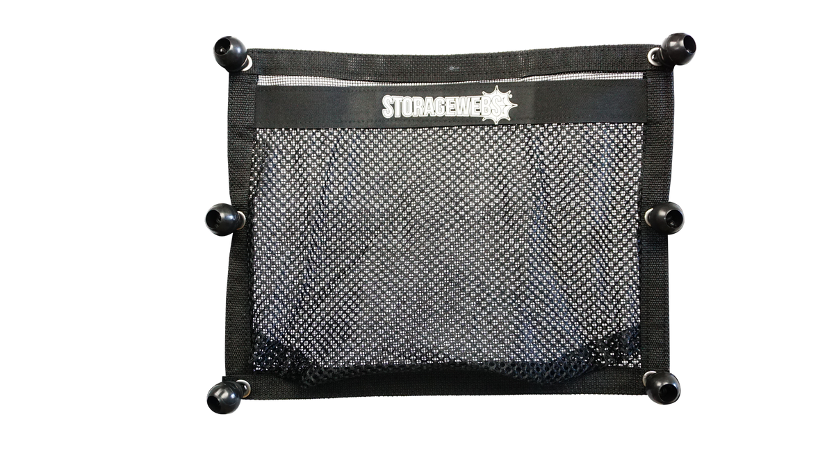 16" Wide x 12" High StorageWebs® Bungee Pocket Black – TackleWebs